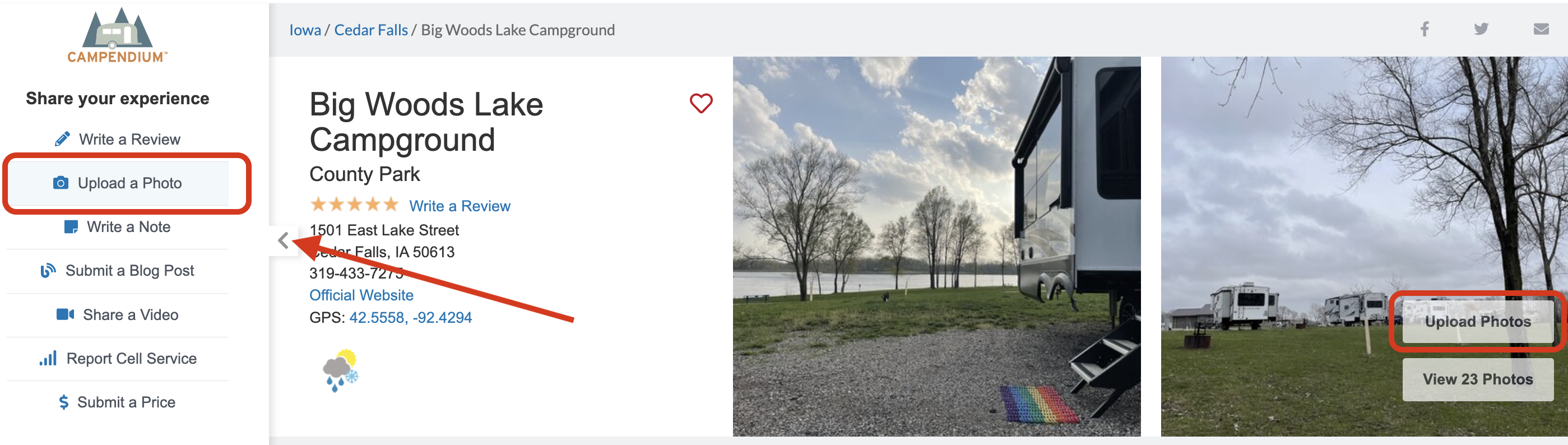 Add Photos and Videos – Campendium